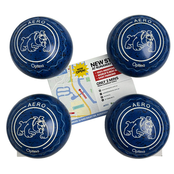 Aero (Pre-Owned) Optima Lawn Bowls Size 4.5 Heavy Z Scoop - Blue ...