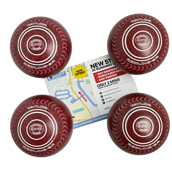 Taylor (Pre-Owned) Redline SR Lawn Bowls Size 4 Heavy Gripped - Maroon ...