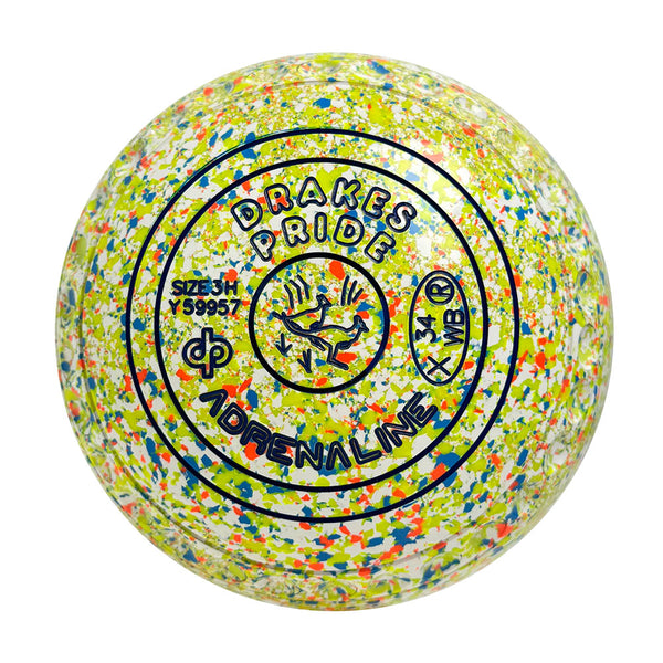 Drakes Pride Adrenaline Lawn Bowls Size 3 Heavy Gripped White Flouro ...
