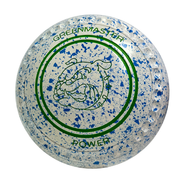 Greenmaster Power Lawn Bowls Size 3 Heavy Gripped White/Blue - AD9673A | Bowls City Gold Coast