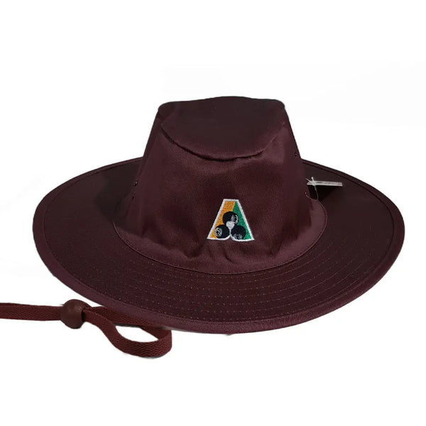 Domino Lawn Bowls Slouch Hat BA Logo - Maroon | Bowls City Gold Coast