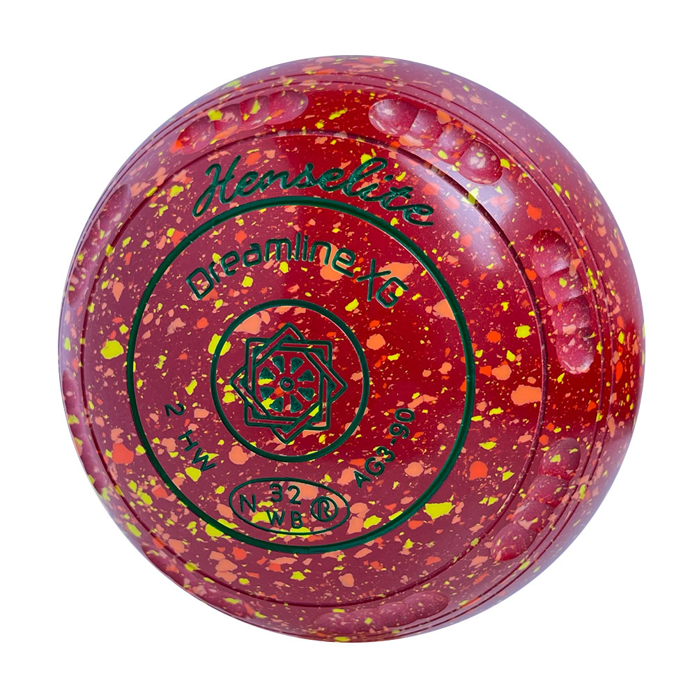 Henselite Dreamline XG LTD Lawn Bowls Size 2 Heavy Gripped - Blaze AG3
