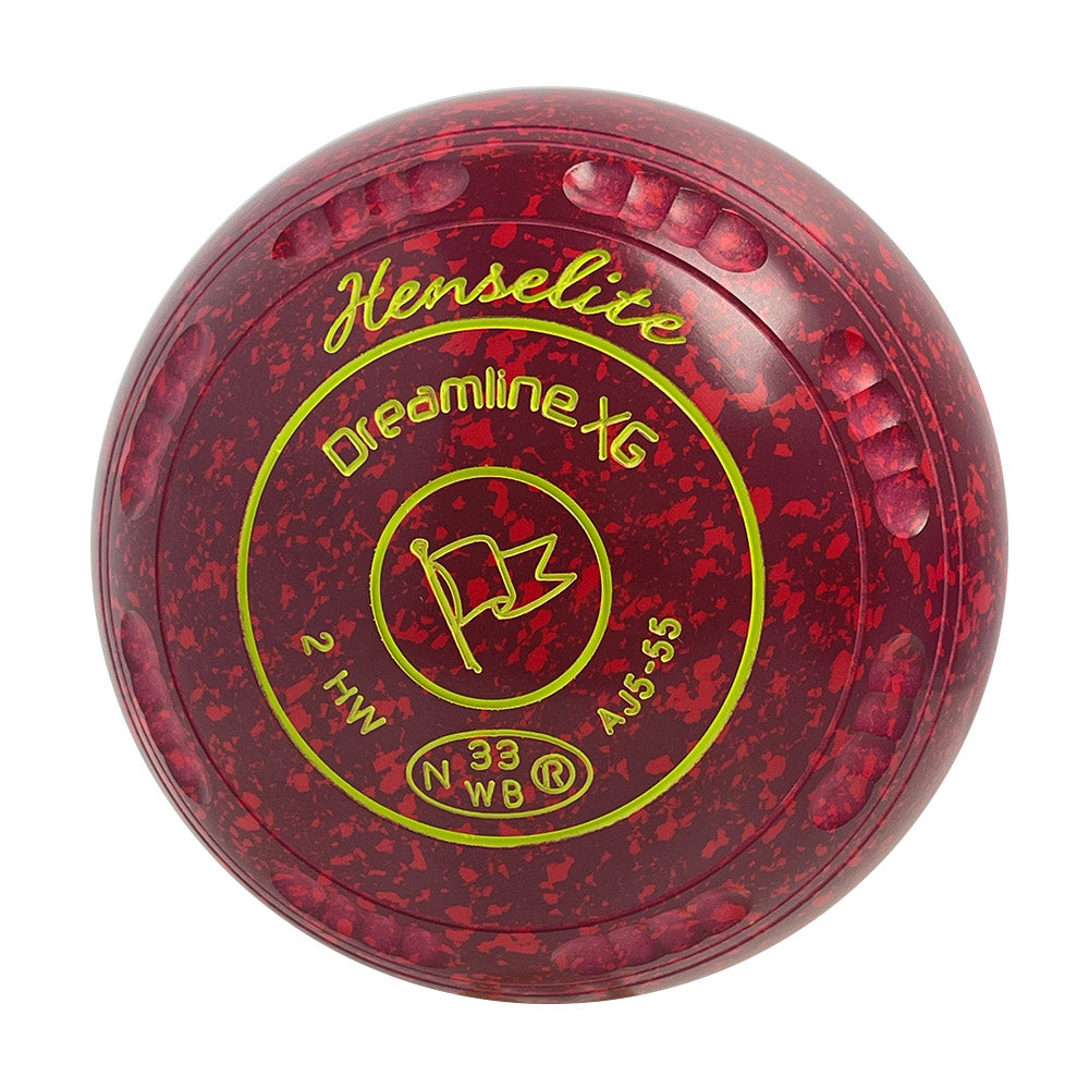 Henselite Dreamline XG Lawn Bowls Size 2 Heavy Gripped - Ruby Rich AJ5 ...