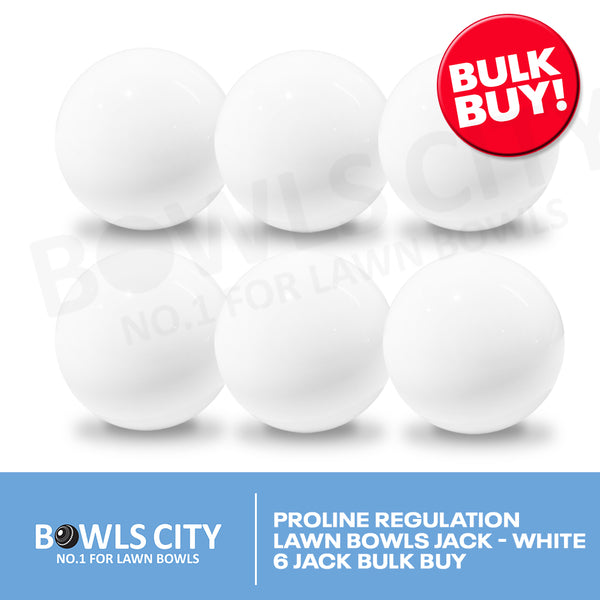 Proline Regulation Lawn Bowls Jack - White 6 Jack Bulk Buy | Bowls City ...