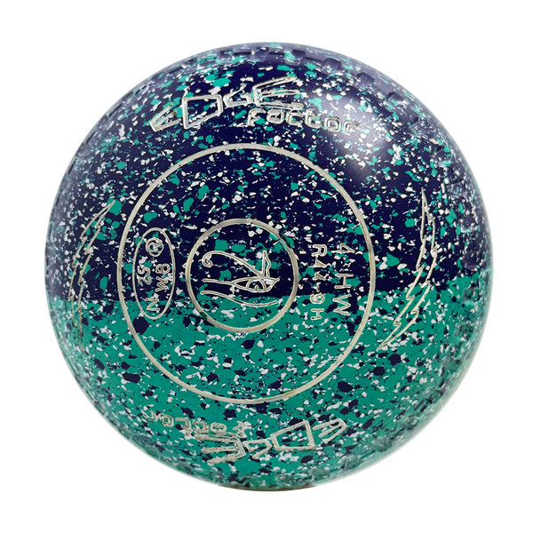 Edge (Pre-Owned) Factor Lawn Bowls Size 4 Heavy Gripped - Purple/Teal ...