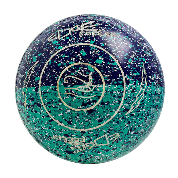 Edge (Pre-Owned) Factor Lawn Bowls Size 4 Heavy Gripped - Purple/Teal ...