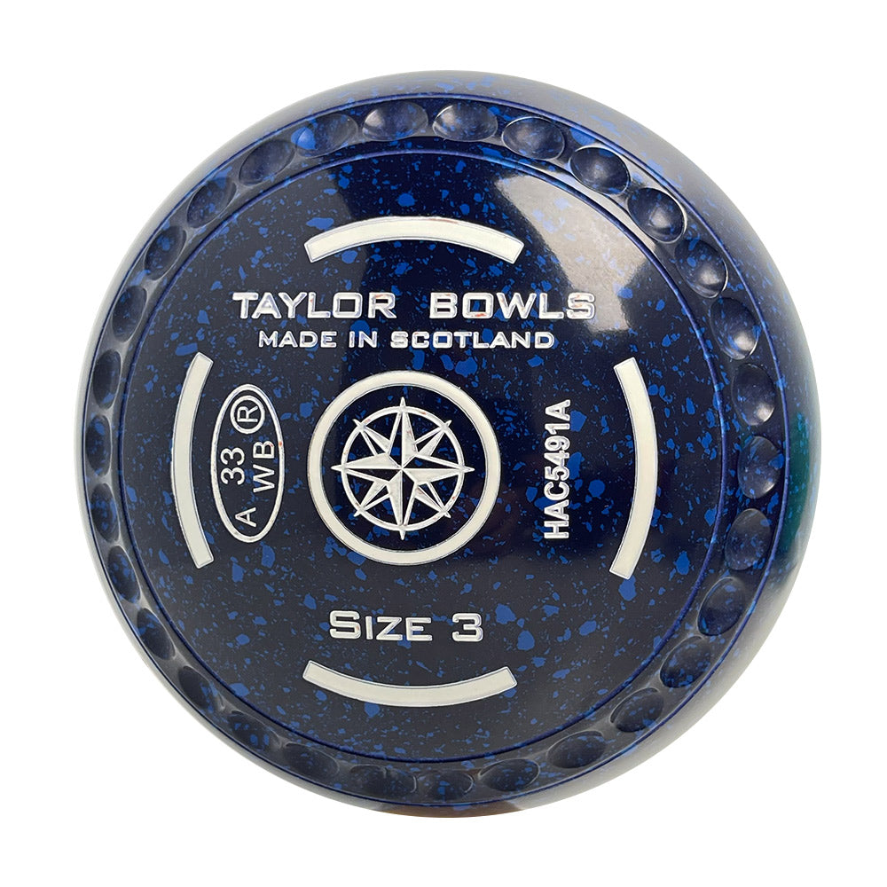 Taylor SR Lawn Bowls Size 3 Heavy Gripped Blue/Blue- HAC5491A | Bowls ...
